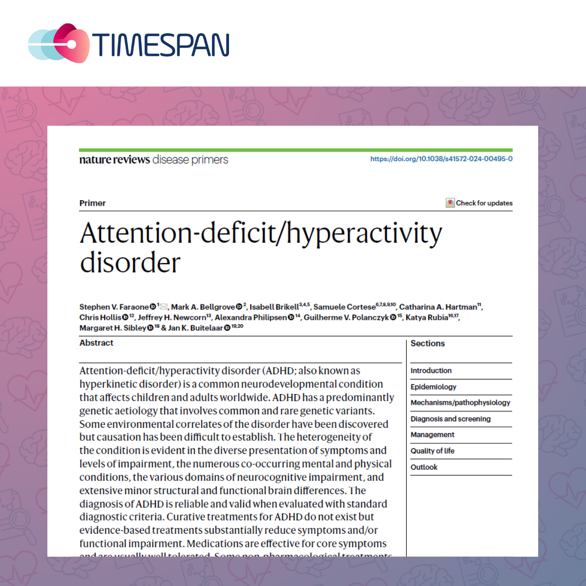 New paper in Nature Reviews Disease Primers: Attention-deficit ...